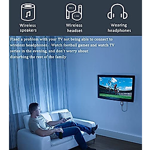 Bluetooth 5.0 Transmitter Receiver,Bluetooth Transmitter for TV,TWIEVO Bluetooth Adapter LCD Display 3-in-1 3.5MM AUX Jack Stereo USB Adapter Wireless Dongle for PC TV Car，Bluetooth tv Transmitter