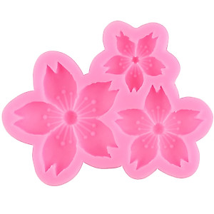 RFGHAC Chrysanthemum Flower Silicone Molds Sunflower Fondant Molds Cherry Blossoms Plum Blossoms Molds For Cake Decorating Cupcake Topper Candy Chocolate Gum Paste Set Of 8
