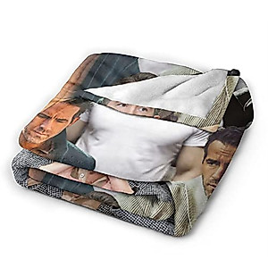 Soft Flannel Ryan Reynolds Blanket Collage Throw Home Decor Gift for Men/Women 50''×40'' (USMEI5000)