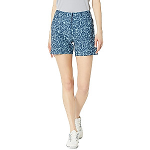 adidas Golf Women's 5-inch Printed Primegreen Golf Short, Navy, 12