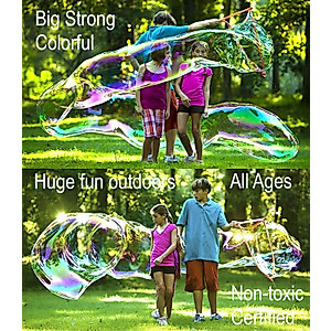 BUBBLETHING GIANT Bubble Mix | Concentrate Makes 7 Gallons Big Bubble Solution for Kids All Ages | Refills Giant Bubble Wands, Toys, Makers | Easy, Safe, Nontoxic Certified