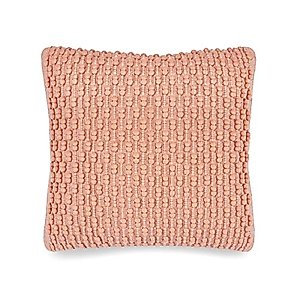 WAVERLY Artisanal-Ikat Modern Damask Square Decorative Throw Pillow, 20" x 20", Mineral