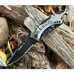 Unlimited Wares Tactical Assisted Opening Folding Knife Grey 4.5-Inch Closed