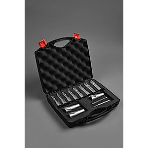 Annular Cutter Set Carbide TCT 13 pcs JESTUOUS 3/4 Inch Weldon Shank 1-3/8 Cutting Depth and Cutting Diameter from 1/2 to 1-1/8 Two Flat Bit for Drill Press with 2 Pilot Pins