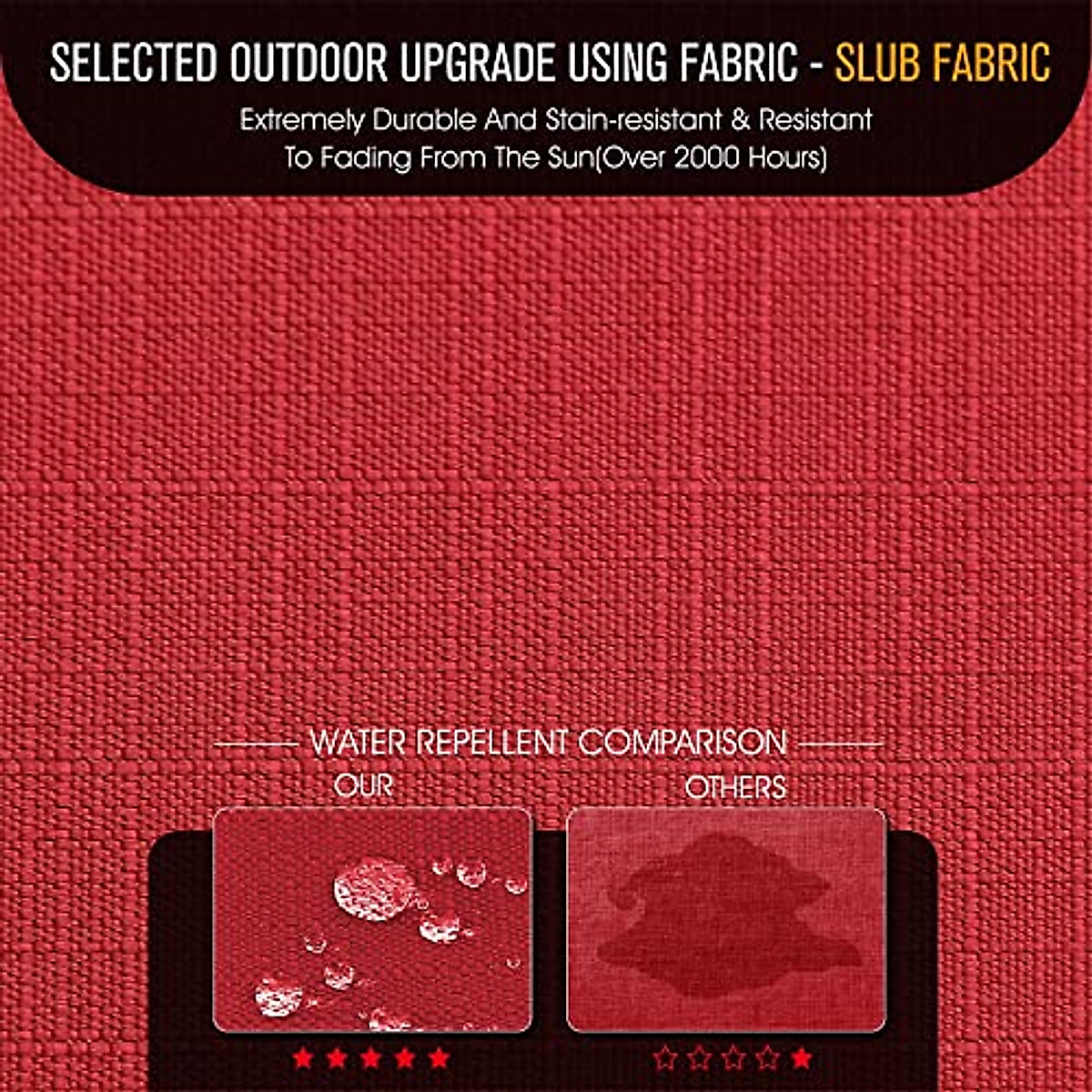 PHI VILLA Patio Sectional Clearance Manual Weaving Wicker Small L-Shaped Outdoor Furniture Sofa Set with Upgrade Rattan (3 Piece,Red)