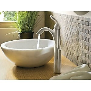 Moen Eva Chrome One-Handle Single Hole Bathroom Sink Faucet with Optional Deckplate and Available Vessel Sink Extension Kit, 6400, 0.375