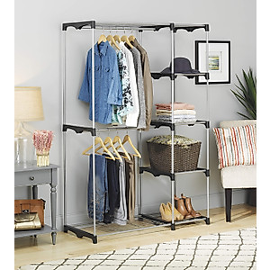 Whitmor Double Rod Freestanding Closet Organizer