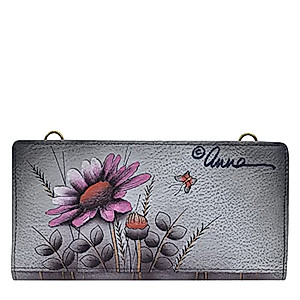 Anna by Anuschka Bi-Fold Wallet with Strap, Multicolor