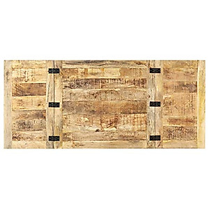 QJBSAVVA Extendable Coffee Table 63"x27.6"x17.7" Solid Mango Wood,Entrance Table Tray Tables Center Table Low Table Suitable for Meeting Rooms, Reception Rooms, Offices