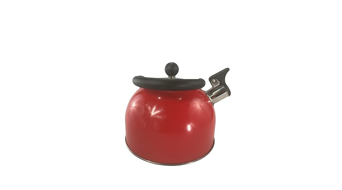 Deep Red 2.5Qt Whistling Tea Kettle | EuroHome