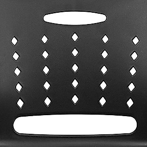 Flash Furniture Hercules Series Stacking Chairs for Waiting Rooms and Offices, Ergonomic Lobby Chairs with Contoured Air-Vent Backs, Set of 5, Black