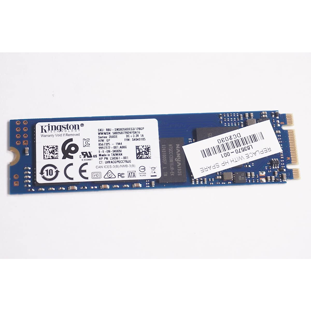 FMB-I Compatible with L50361-001 Replacement for Hp 128GB M2 SATA-3 TLC SSD Drive 15-DY1024WM