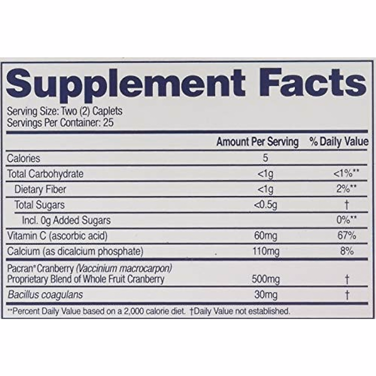 AZO All Natural Concentrated Cranberry Tablets, 50 Count
