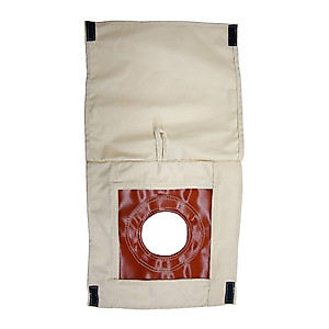 UNISTRENGH 3 Inch Fire-Resistant Stove Jack Hole Accessory with Flap Covered for 4 Seasons Cotton Canvas Camping Bell Tent