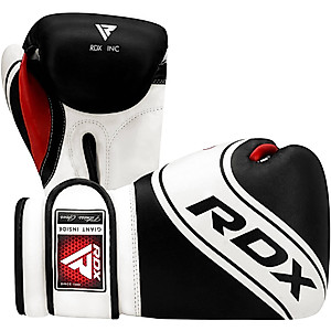 RDX Kids Boxing Gloves, 6oz 4oz Junior Training Mitts, Maya Hide Leather Ventilated Palm, Muay Thai Sparring MMA Kickboxing Fighting, Punch Bag Speed Ball Focus Pads Punching Workout