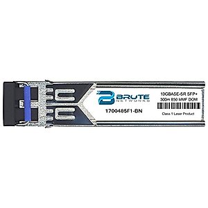 Brute Networks 1700485F1-BN - 10GBASE-SR 300m MMF 850nm SFP+ Transceiver (Compatible with OEM PN# 1700485F1)