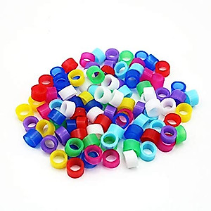 LIXFDJ with Numbered Bird Leg Clip Plastic Ultralight Ring Bird Ring Leg Bands for Parrot Clip Rings Finch Canary Gouldian Diameter 2mm 3mm 4mm 5mm,100pcs Bird Foot Ring with 1pcs Installer//6