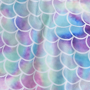 Toddler Girl Baby Ruffles Mermaid Fish Scale Swimsuit One Piece Swimwear Bathing Sunsuit (One Piece, 18-24months)