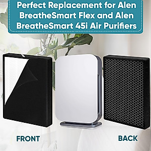 2 Pack - 45i Replacement Filter - for Breathesmart Flex Bh400 and Breathesmart 45i Air Purifier - H13 Grade True Hepa Filter - Part # B4-Fresh - B4-Pure - FL40