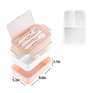 Tinaforld 1400ML Bento box for Adults, Insulated Bento Box Adult Lunch Box with Built-in Utensils, knife and fork, Leakproof, Durable, BPA-Free and Food-Safe Materials