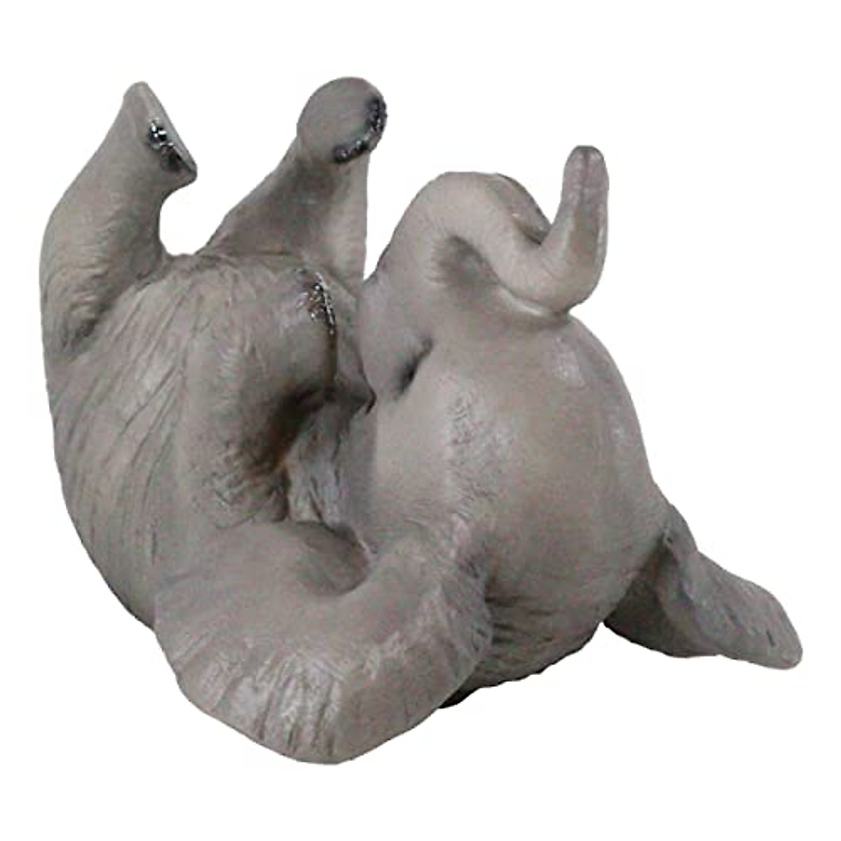 Ebros Kitchen Decor Playful Safari Elephant Wine Bottle Holder Figurine Animal Savanna Oil Wine Valet Storage with Pachyderm Elephant Theme