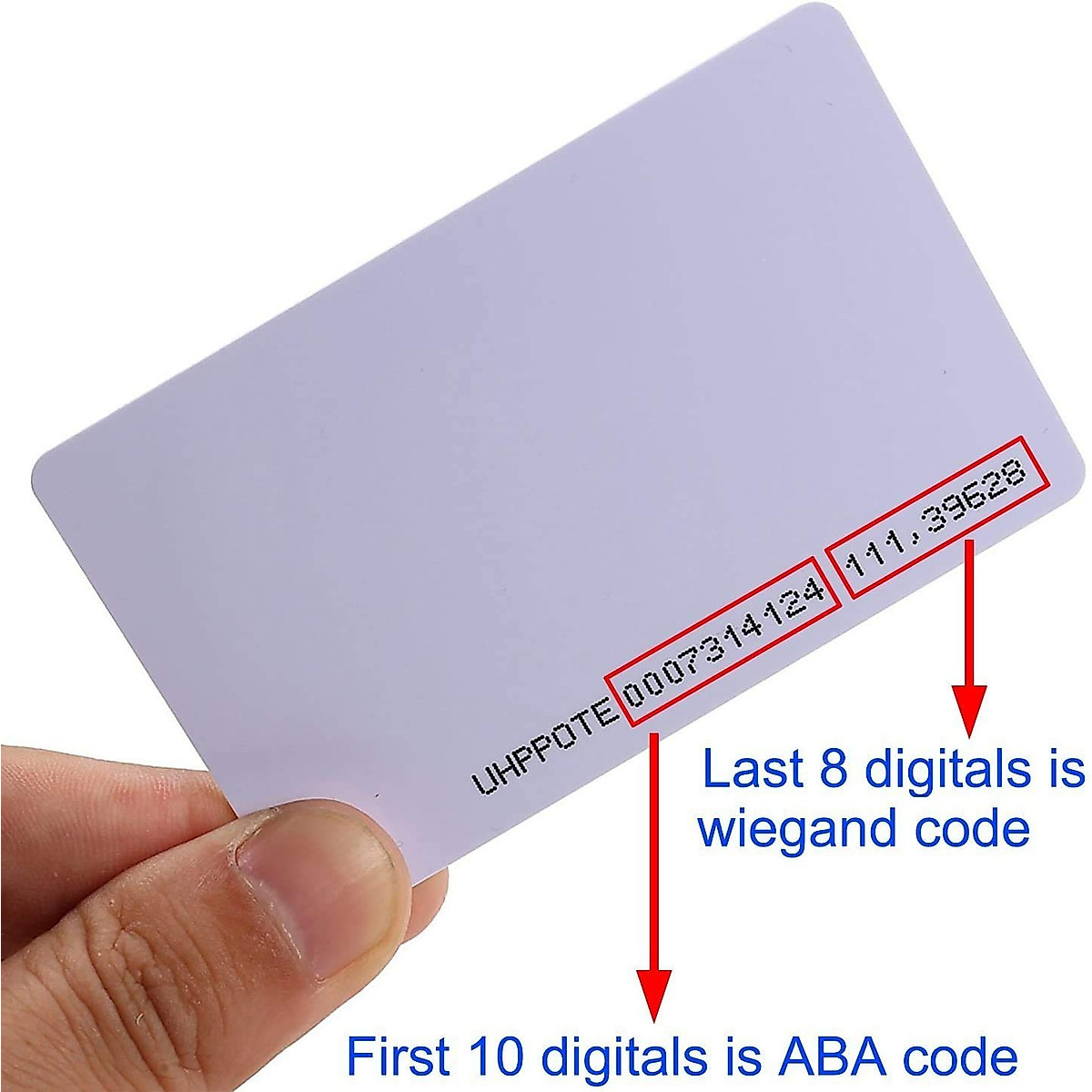 UHPPOTE Contactless 125kHz RFID Proximity Smart Card 0.8mm Thick for Access Control System & Time Attandance (Read only, Pack of 100)