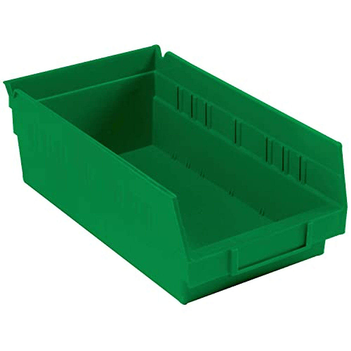 Global Industrial 13 Shelf Steel Shelving with (60) 4" H Plastic Shelf Bins, Green, 36x12x72