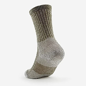 Thorlos Men's Light Hiking Thick Padded Crew 3 Pair Pack Sock Sockshosiery, Sage, Large