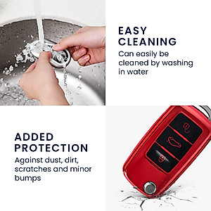 kwmobile Key Cover Compatible with VW Skoda Seat - Don't Touch My Key