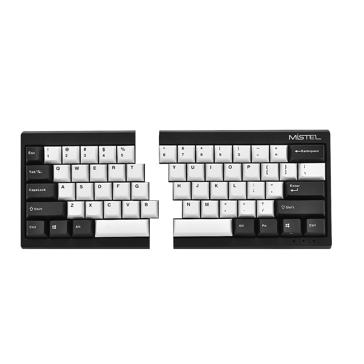 Mistel MD600RGB v3 60% Split Mechanical Keyboard, Two Tone PBT Double Shot Keycaps, Programmable Macro Support, USB to Type-C, Windows and Mac OS, Cherry MX Brown Switch