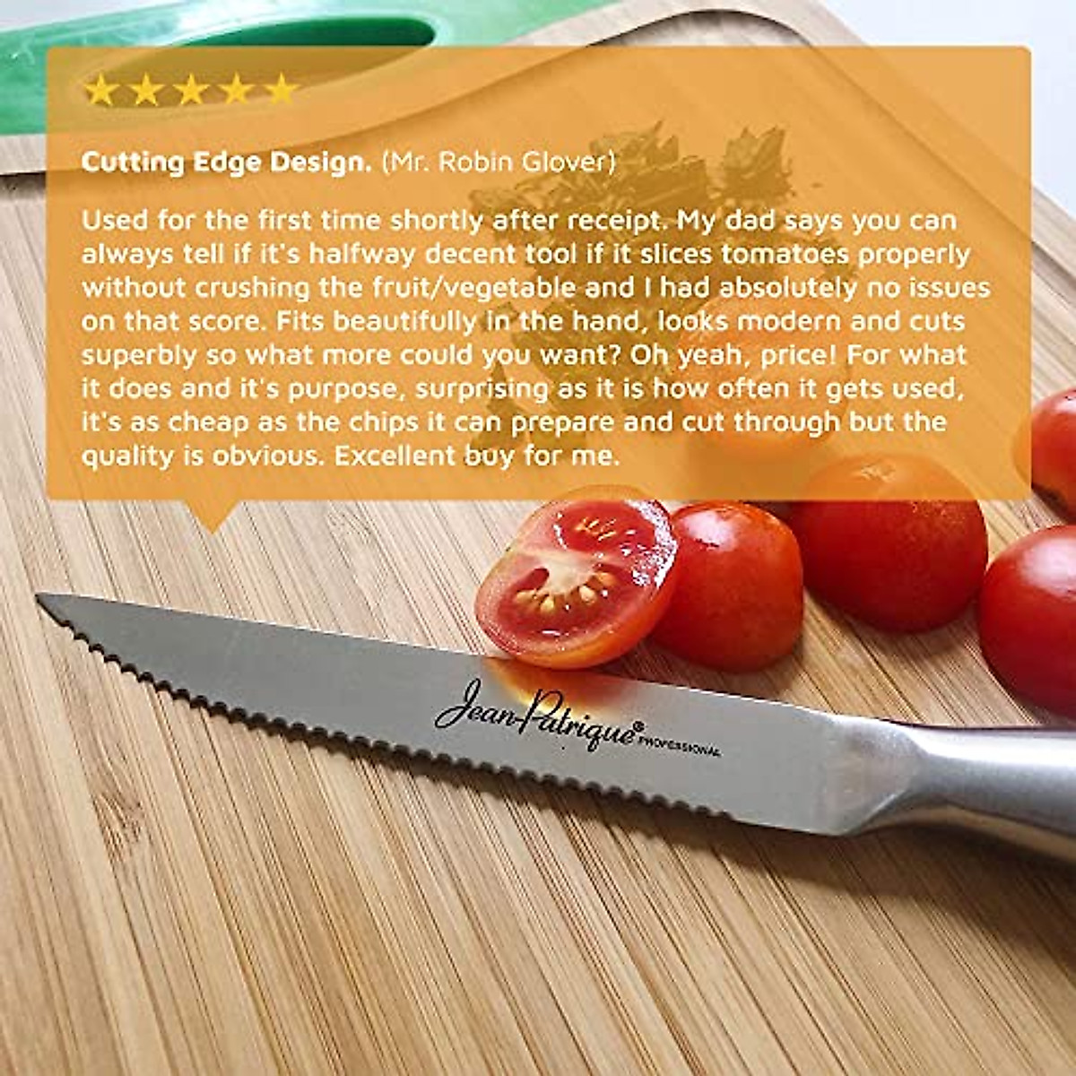 Jean-Patrique 5" Serrated Vegetable Nakiri Knife - Chopping Knife