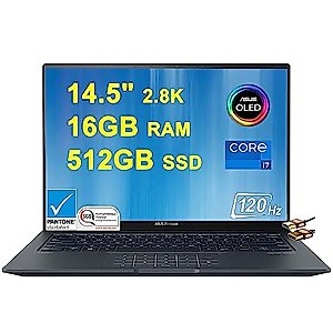 ASUS Zenbook 14X OLED Business Laptop 14.5" 2.8K 120Hz Touchscreen (550nits, 100% DCI-P3, Glossy) 13th Gen Intel 14-core i7-13700H 16GB RAM 512GB SSD Backlit Keyboard Thunderbolt Win11 + HDMI Cable