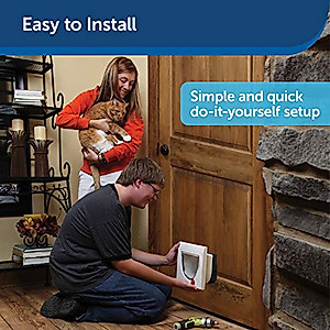 PetSafe Staywell 4 Way Locking Classic Cat Flap, Tunnel Included, Easy Install, Durable, Pet Door for Cats