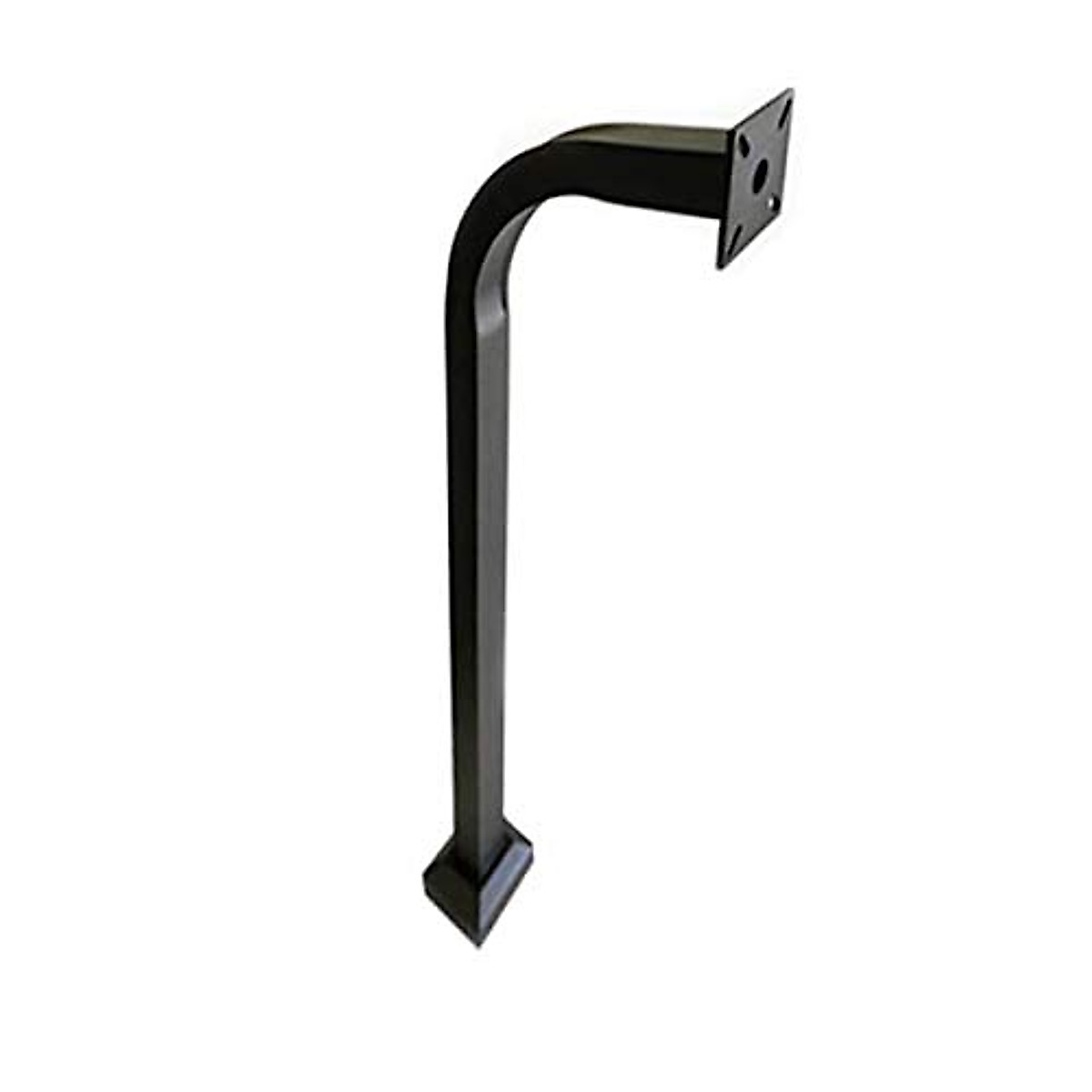 Aluminum Gooseneck Pedestal Keypad Stand Access Control Pedestal mounts gate keypad mounting Post 2" x 2" x 42" (Black)