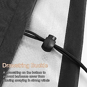 Grill Cover 58-inch, Waterproof Gas Grill Cover, Outdoor BBQ Cover for Weber Char-Broil Brinkmann, Fade & UV-Resistant, Weather-Resistant