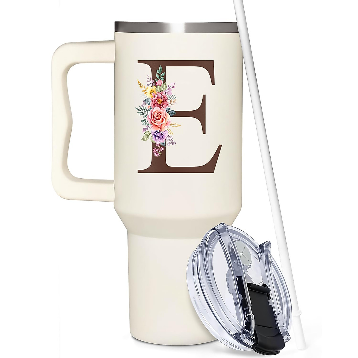 Personalized Gifts For Women - Personalized Gifts For Birthday, Christmas - Monogrammed Gifts Customized Gifts For Woman, Mom, Wife, Best Friend, Sister, Coworkers - Custom Tumbler With Handle 40oz