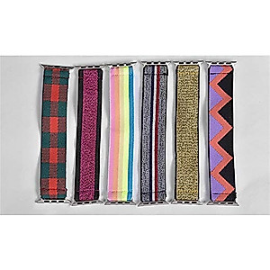 WSGGFA Bohemia Elastic Nylon Loop Band for Apple Watch 6SE Strap 38/40mm 42/44mm for Iwatch 5/4/3 2 Man Women Watch Band (Band Color : Boho Purple, Band Width : 42mm 44mm M L)