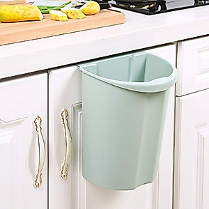 LEGU Trash cans Hanging Trash Can Small in-Cabinet Kitchen Garbage Bin Can Easy Attached to Cabinet Door Kitchen Drawer Car Waste Can Garbage Cans (Color : Purple)