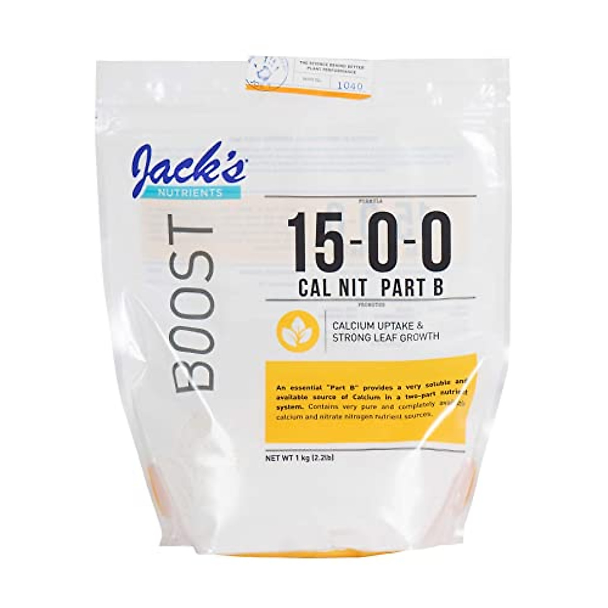 Jack's Nutrients Calcium Nitrate Fertilizer 15-0-0 (Part A and B Dual Pack, 4.4 Pounds Total (2 Pack))