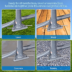 Garvee Carport, 10'x 20' Heavy Duty Carport Canopy with Semi-Auto Ventilated Windows & Roll-up Door w/Zipper, Portable Garage with Steel Frame and Waterproof UV-Treated Cover for Car, Boats, Truck