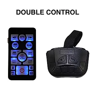 YHAAVALE 9200D Amplifier Police Siren & Black Round Bell Cone Speaker,DC12V,100W,Wireless Double Remote Control,Hands-Free,Multi-Tones,Microphone,Emergency Electronic Loudspeaker PA System for Car