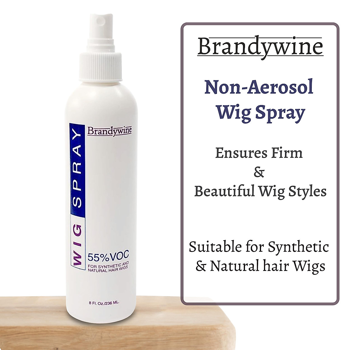 Brandywine Non-Aerosol Wig Spray for Synthetic and Natural Hair Wigs (1 Pack)