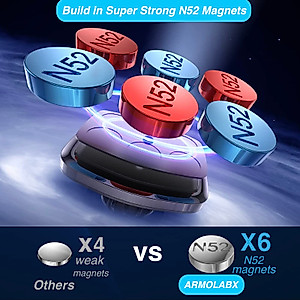 ARMOLABX Golf Cart Magnetic Phone Holder Mount [Upgraded Metal], Golf Cart Phone Holder [Big Phones & Thick Cases Friendly], Magnetic Phone Holder for Golf Cart Fits All Smartphones