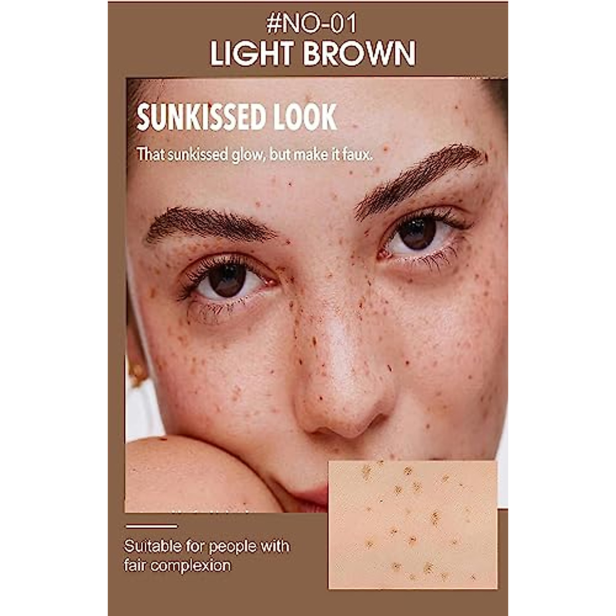 AKARY Freckle Pen Professional Lifelike Face Concealer Point Out Natural Waterproof Longlasting Soft Artificial Fine Makeup Freckle Pen Life Face Decoration (#01 Light Brown)