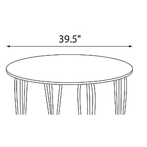 DHP Bentwood Round Dining Table Top.Legs sold seperately, Natural Finish, Medium