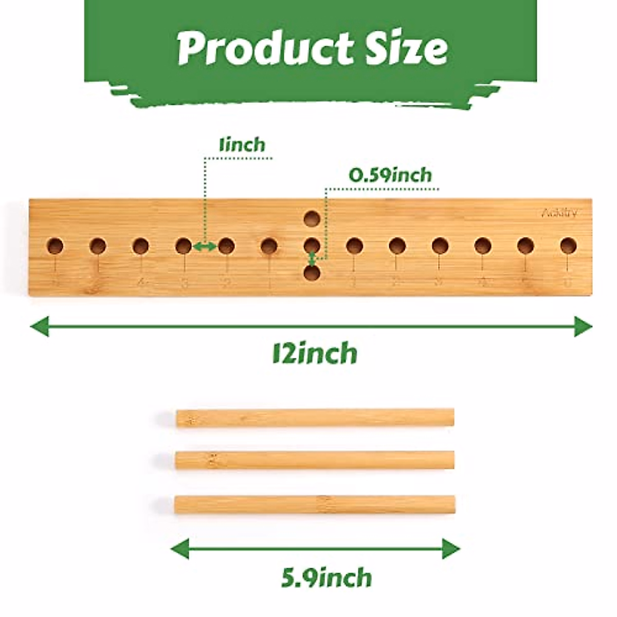 Ackitry Bamboo Extended Bow Maker for Ribbon for Wreaths, Ribbon Bow Maker with Twist Ties and Instructions for Creating Gift Bows, Hair Bows, Corsages, Christmas Holiday Wreaths, Various Crafts