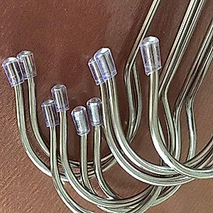 Maydahui 6PCS Extra Long 12" S Shaped Hooks Large Size Stainless Steel Metal Hooks for Bird Feeder, Plant Hanger, Tree Branch Hook, Clothes, Outdoor Lights