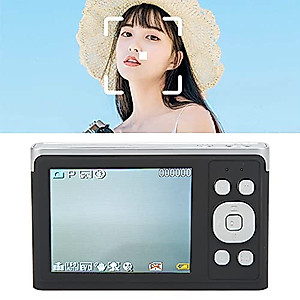 4K Digital Camera, 2.88In 50MP Pixels Mirrorless IPS HD Compact Camera, AF Autofocus 16X Zoom Camera with Built in LED Fill Light (Black)