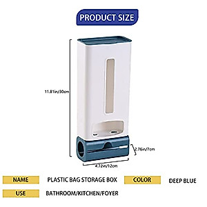 Wall-mounted plastic sundries bag storage box garbage bag storage box multi-purpose plastic bag collection storage box finishing box