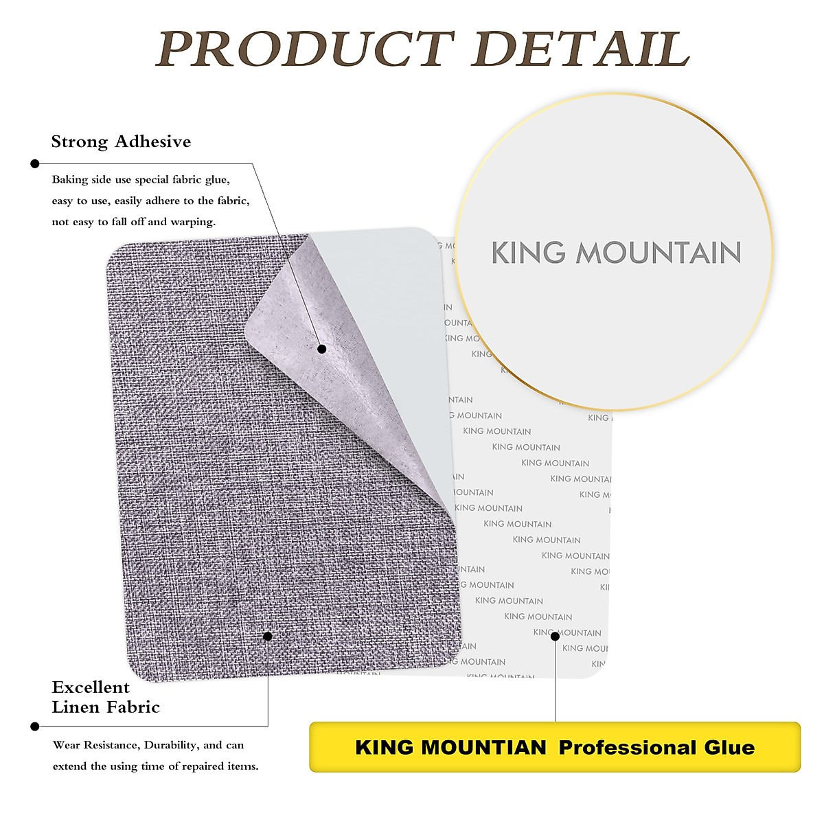 Coarse Linen Repair Patches, Self-Adhesive Linen Fabric Patches, 8X11 inch Extra Size, Multi Color, Can be Used for Linen Sofa Repair and Linen Clothes Repair(8" x 11",Light Grey)